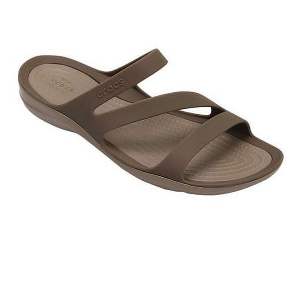 CROCS | Shoes | Crocs Womens Gray Brown Swiftwater Slide Sandals 7 ...